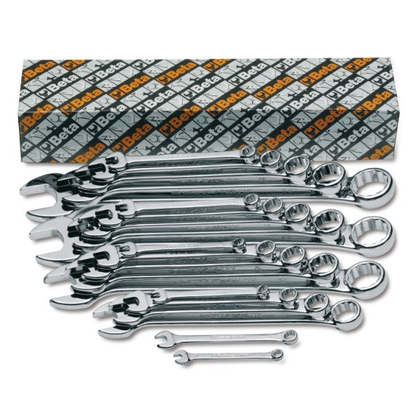 Beta Tools Professional Combination Spanner Set 17 Piece Chrome Plated ...
