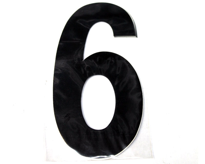 Adhesive Number 6 Black Pkt 4 – Zip North